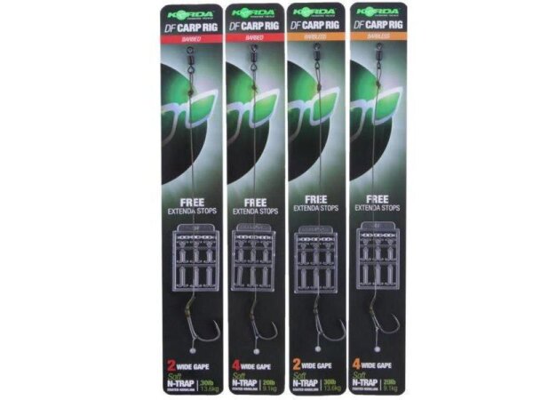Korda - N-Trap DF Rig Wide Gape 30 lbs, 3,29