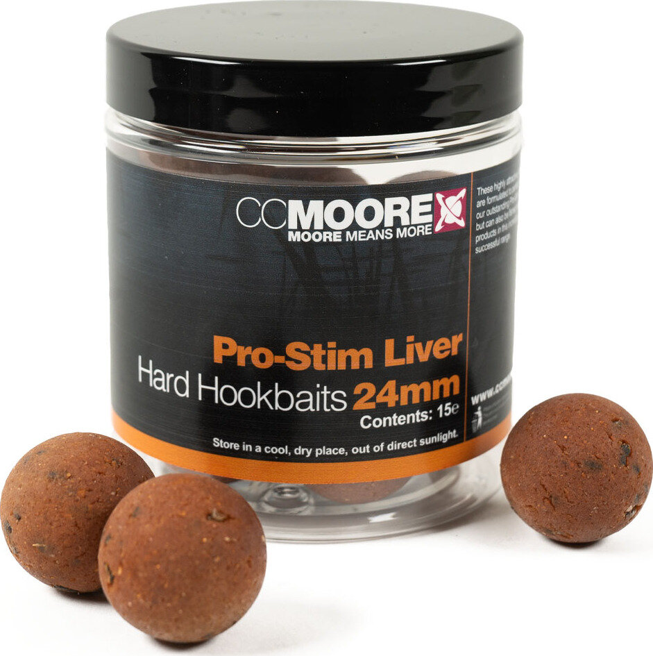 CCMoore Pro-Stim Liver Hard Hookbaits 24mm, 9,49