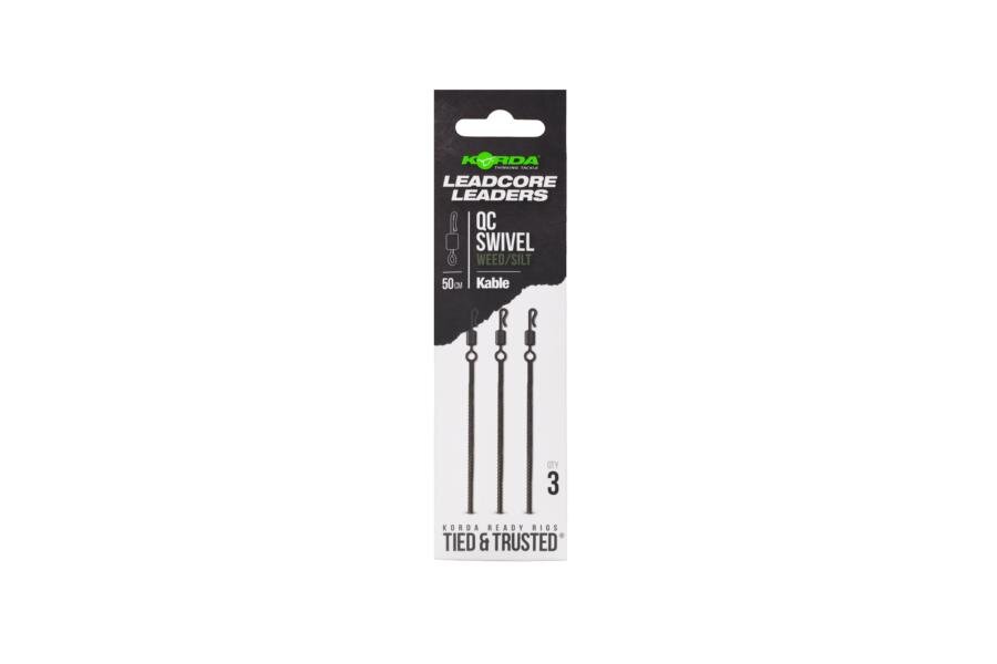 Korda Kable Leadcore Leader QC Swivel Weed 50cm, 7,99