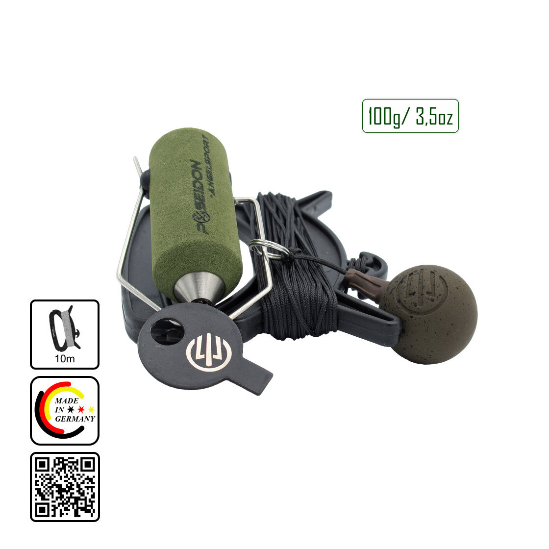 Poseidon Angelsport P4 Line Multifunction Back Lead 100g, 34,99